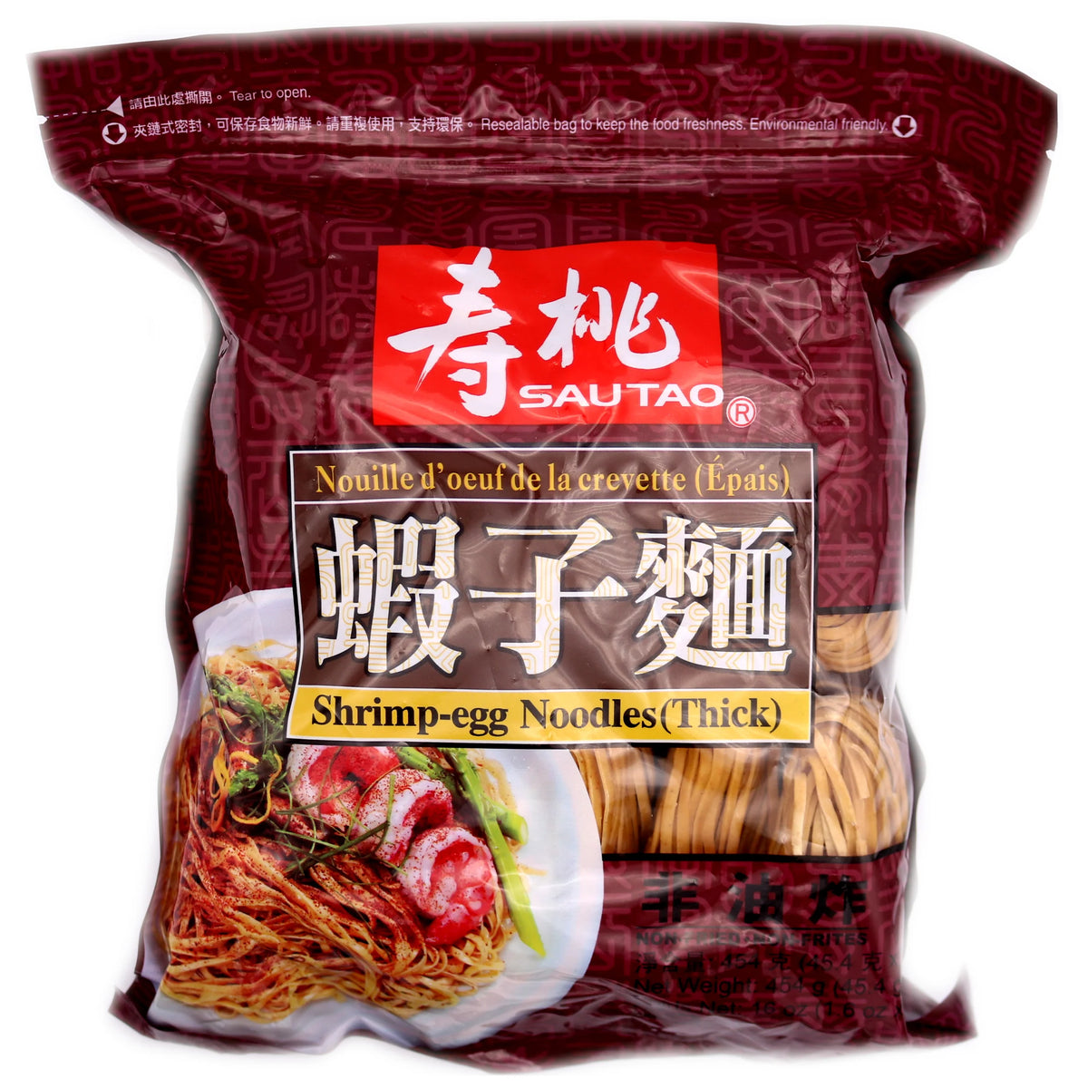 SAUTAO Shrimp-egg Noodles (Thick) 454g – HuongViet Supermarket
