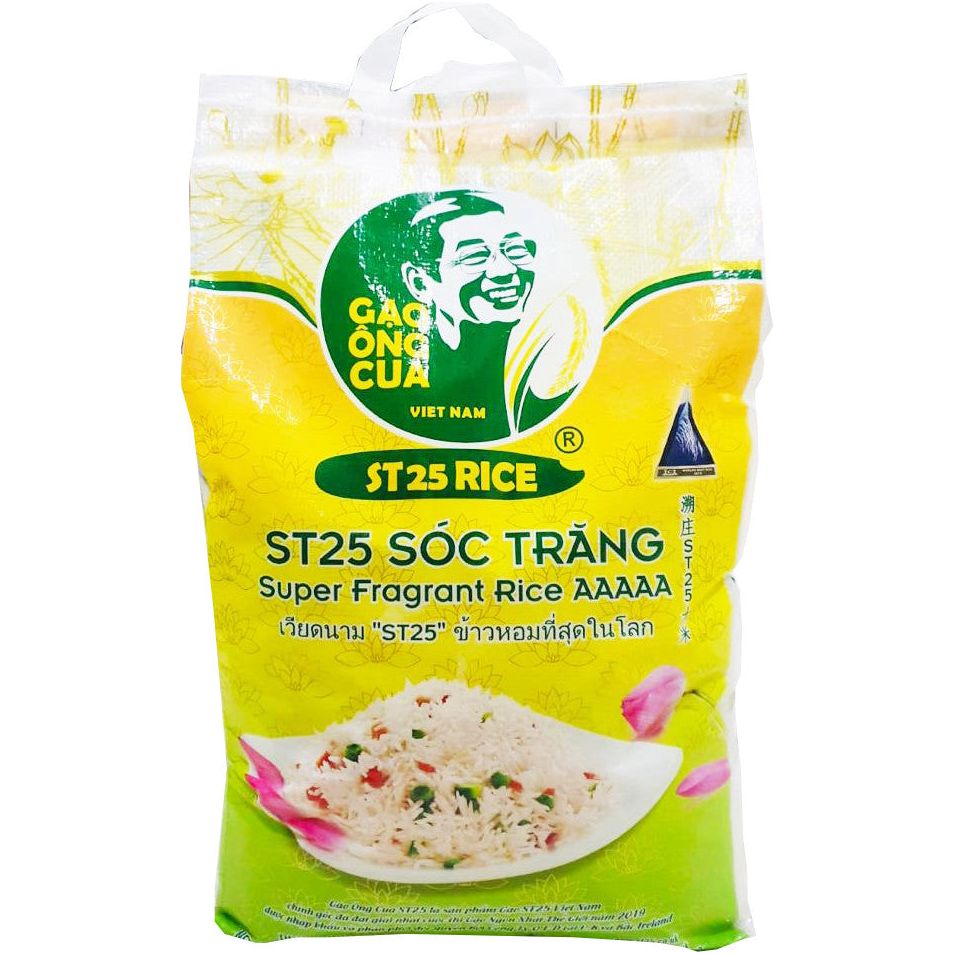 GAO ONG CUA ST25 Soc Trang Super Fragrant Rice 5kg – HuongViet Asian ...